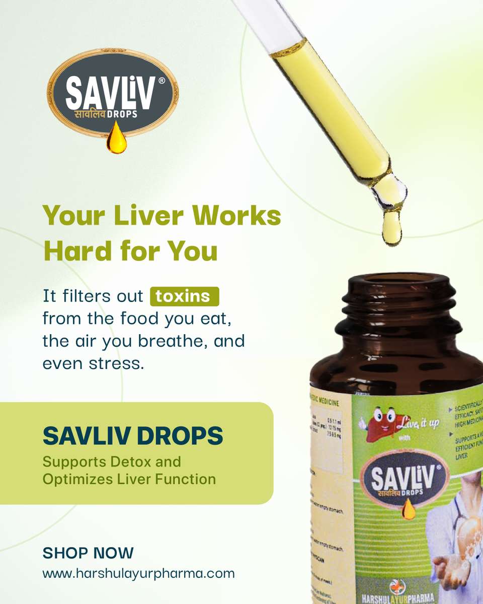 SAVLIV Drops For Complete Liver Detox And Issues Pack of 1 Vials 10 Ml ...