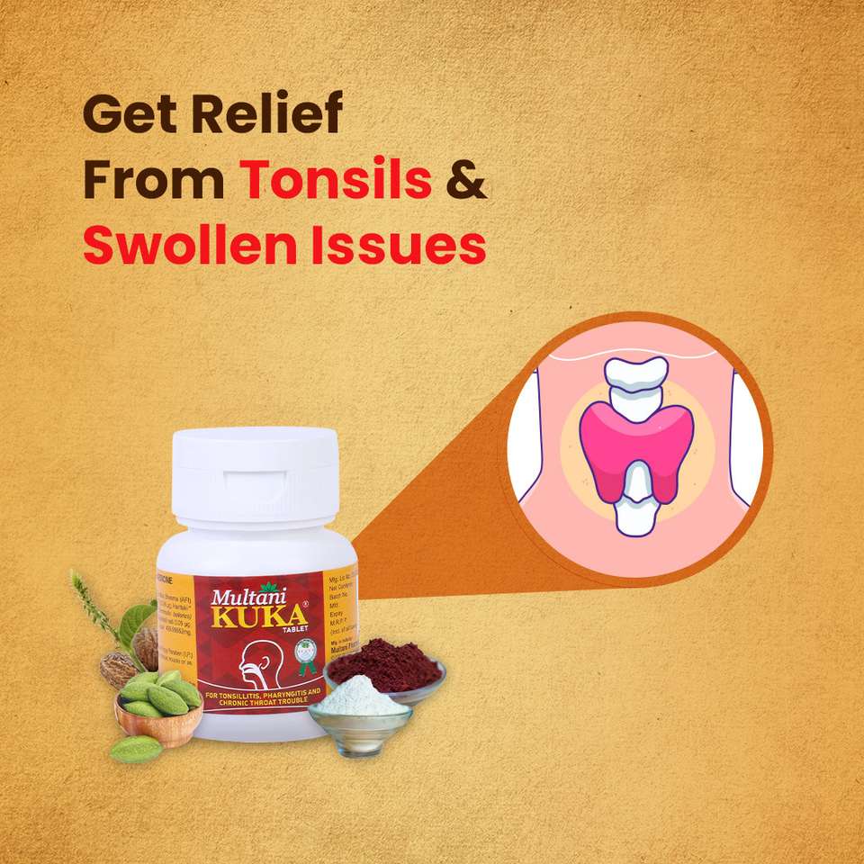 Multani KUKA TABLETS | Relief From Tonsils & Throat Infection - (2 X 50 ...