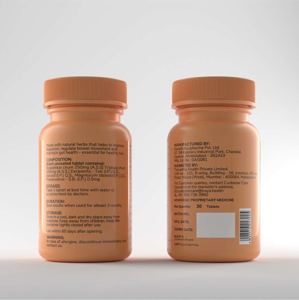 Traya Gutt Shuddhi Medicine for Constipation, Bloating & Gas Relief (30 ...