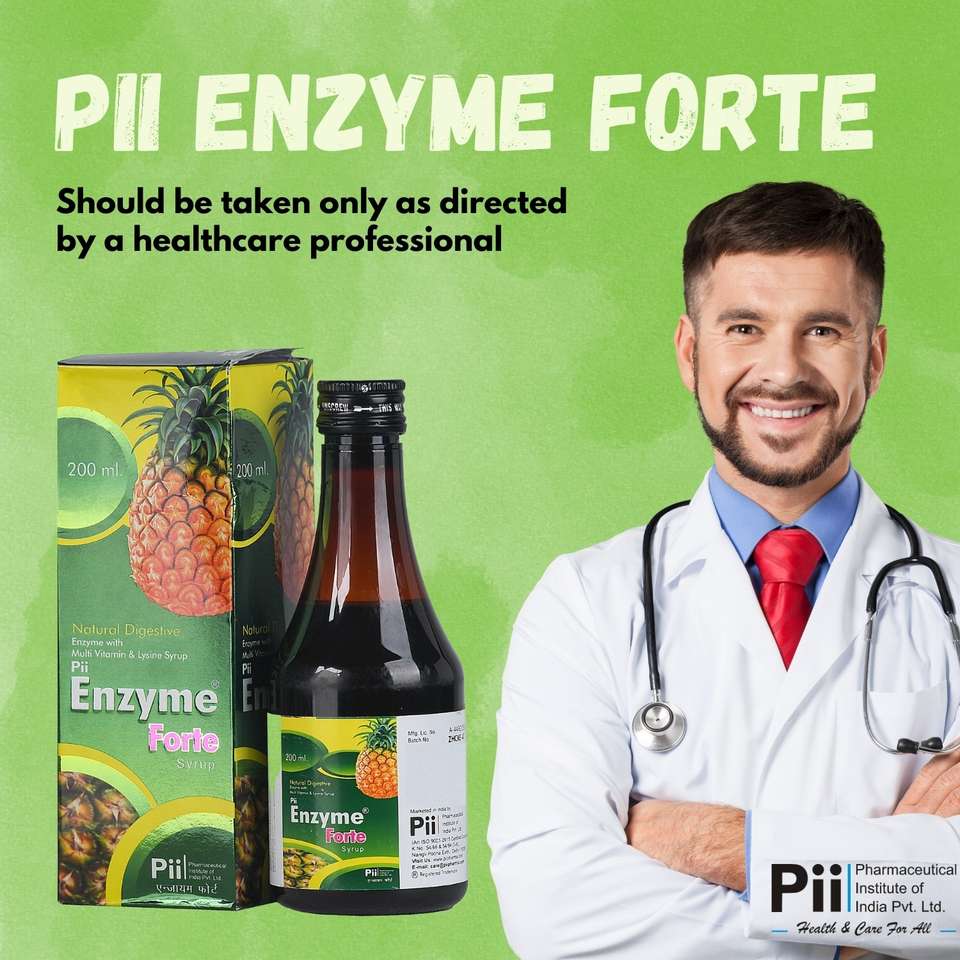 Pii Enzyme FORTE Ayurvedic Digestive Enzyme Syrup Pack of 5x200ml Price ...