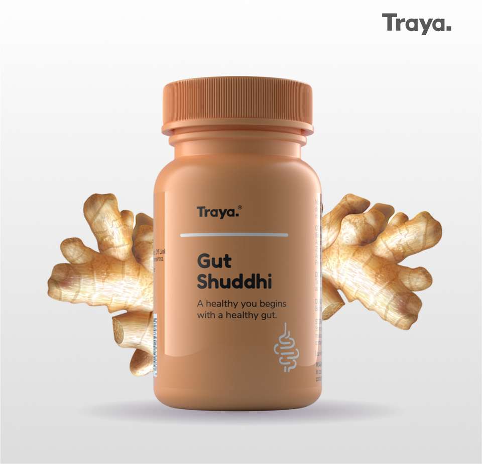 Traya Gutt Shuddhi Medicine for Constipation, Bloating & Gas Relief (30 ...