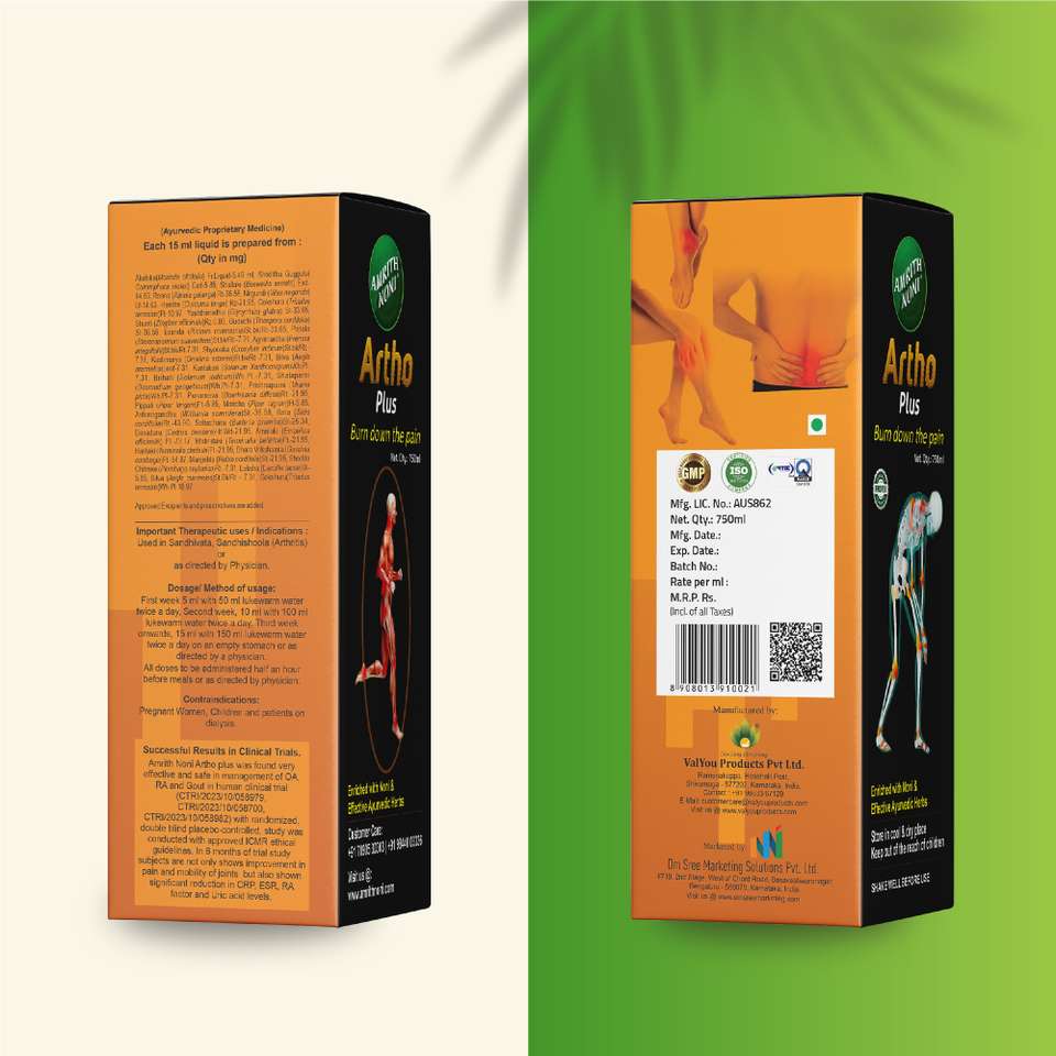 AMRITH NONI Artho Plus 750ml Clinically Proven Joint Pain Relief| For ...