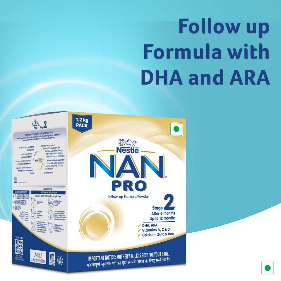 Nestle Nan Pro Stage 2, Follow-Up Formula Milk Powder For Babies, with ...