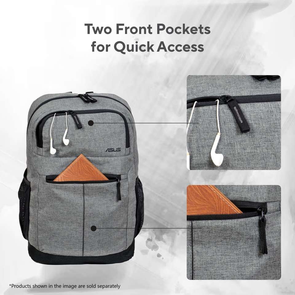 ASUS AP1601, Two Large Front Pocket, with Luggage strap, for 16-inch ...