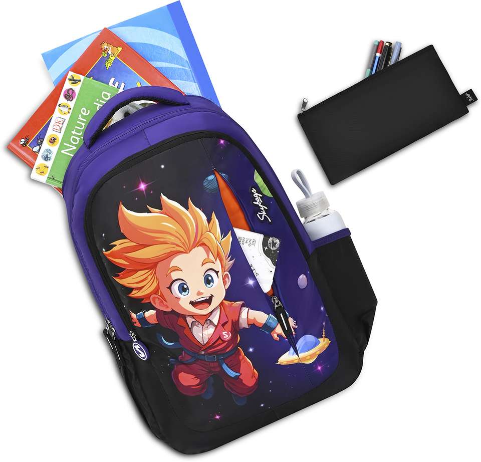 SKYBAGS Manga Anime School Backpack for Boys & Girls with 3 ...