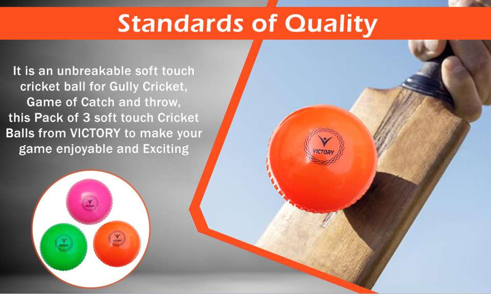 VICTORY Cricket Wind Ball (Pack of 3) - Made in India Smooth Cricket ...