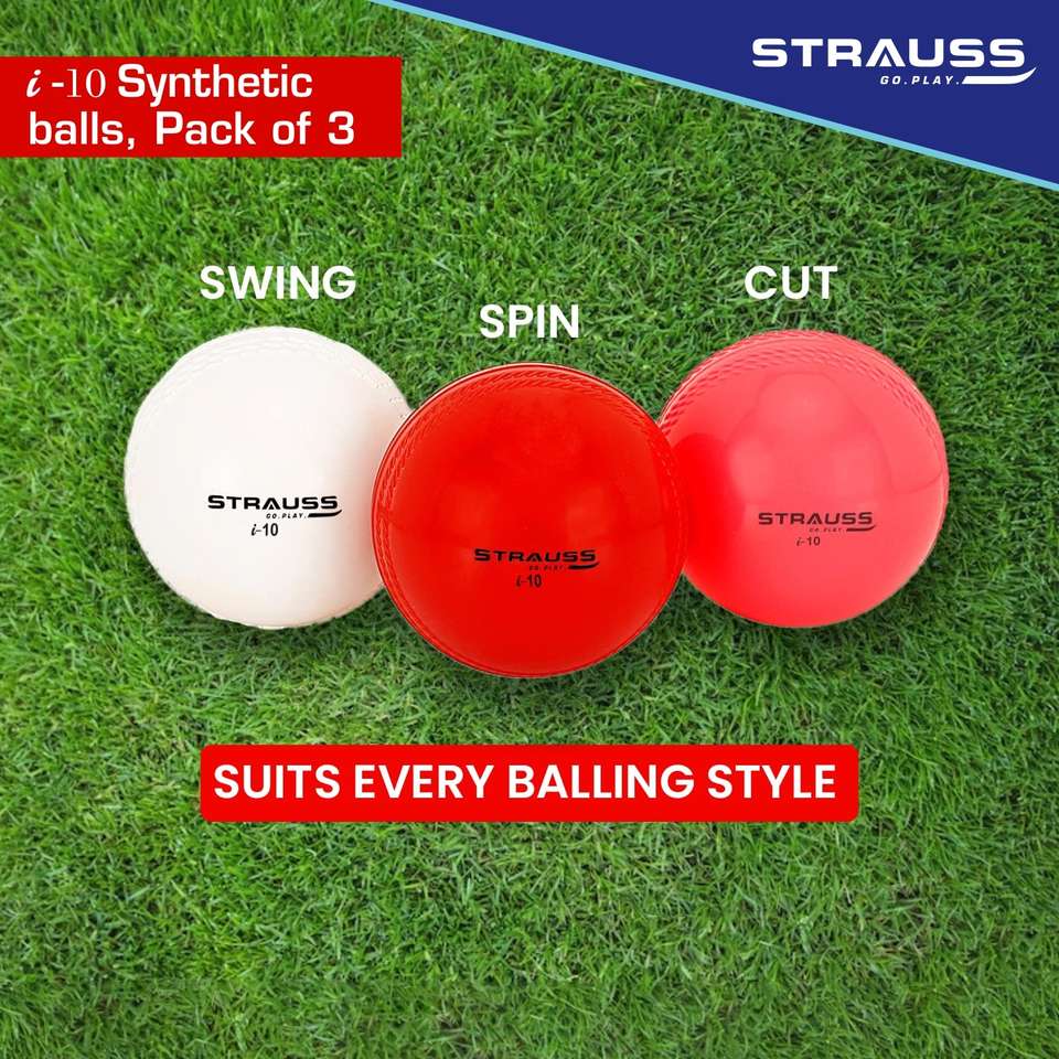 Strauss Wind Ball | Premium Cricket PVC Balls | Light Weight | Soft ...