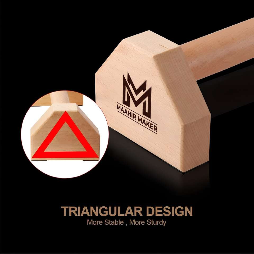 MAAHIR MAKER Elite Series Wooden Parallettes Push-up Bar - Buy MAAHIR ...