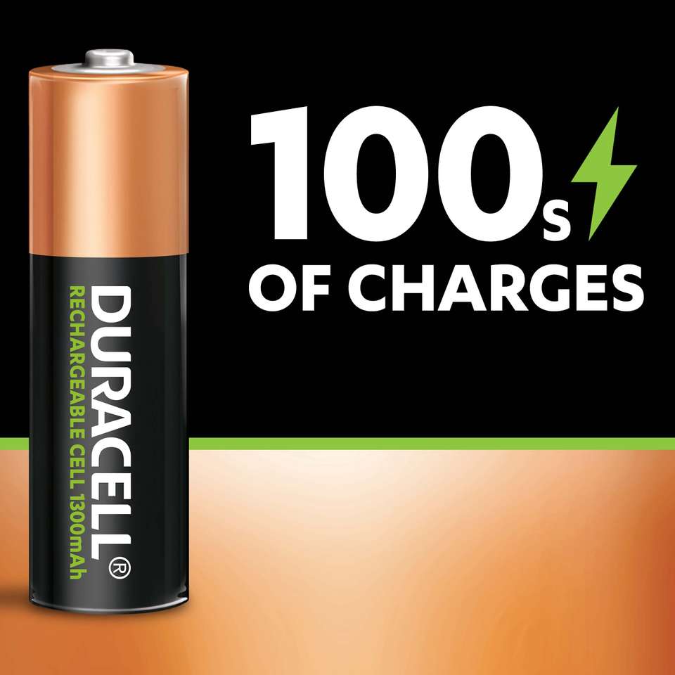 DURACELL Rechargeable AA 1300mAh, Everyday Devices, Toy, Baby Monitor ...
