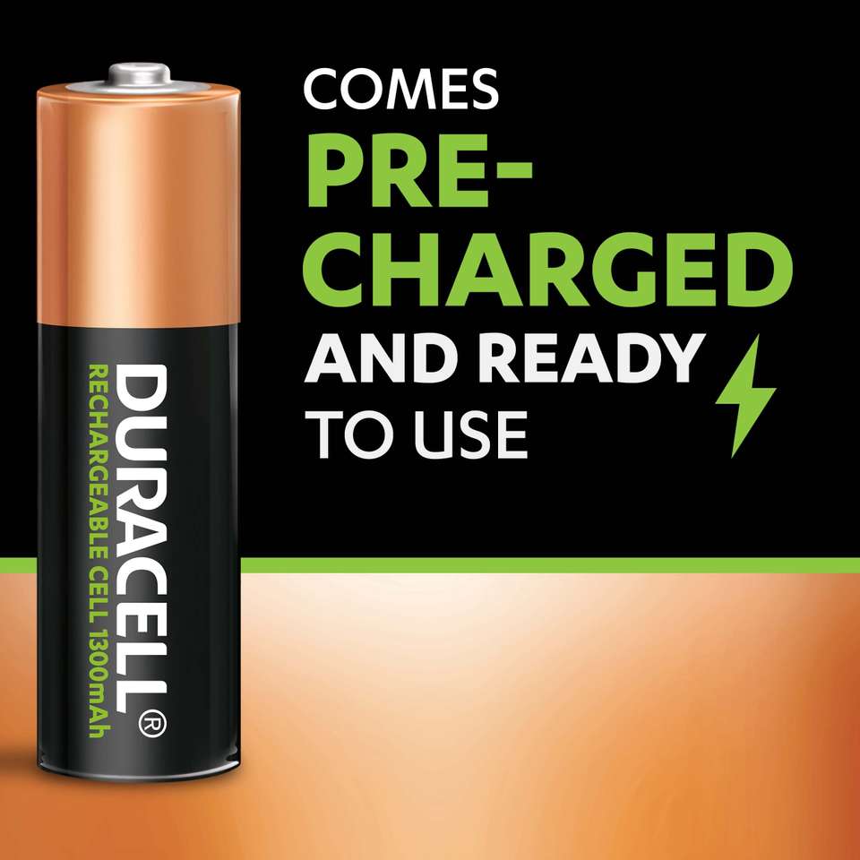 DURACELL Rechargeable AA 1300mAh, Everyday Devices, Toy, Baby Monitor ...