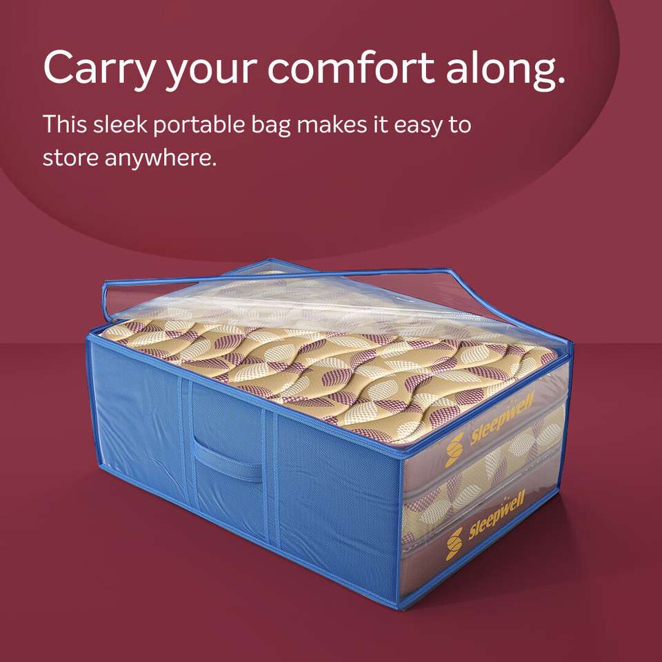 Sleepwell Tarang Tri-fold,Travel & Guest, Compact & Portable, Double ...