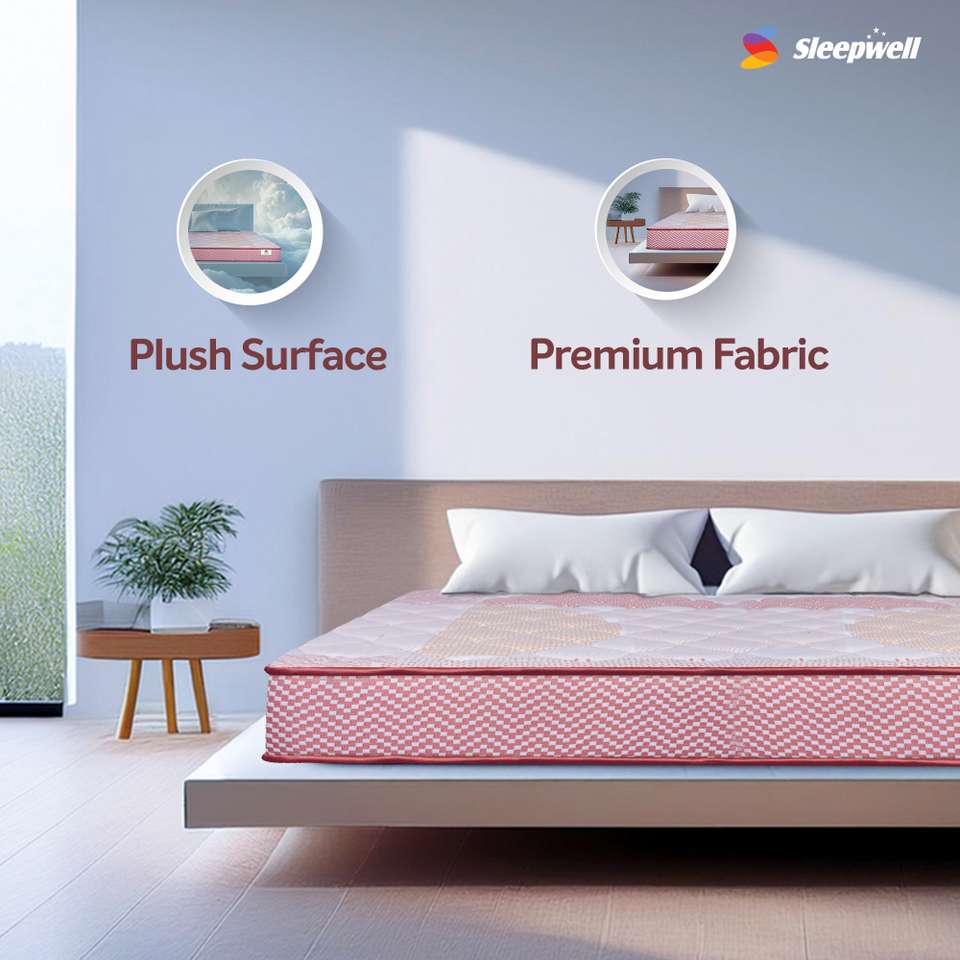 Sleepwell Durafirm Classic, Rebonded Foam, Extra Firm, Quiltec Plush ...