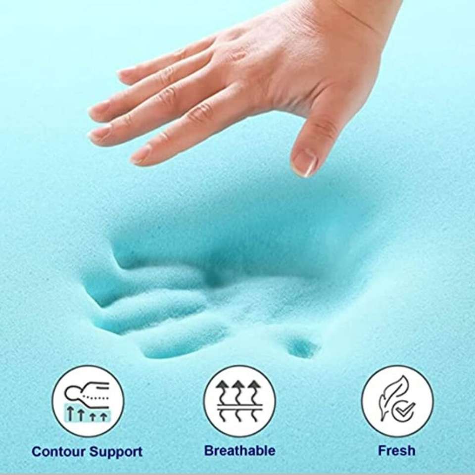 Restofit 2 Inch Gel Infused Orthopedic Memory Foam Mattress Topper with ...