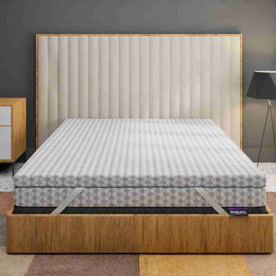 Restofit 2 Inch Gel Infused Orthopedic Memory Foam Mattress Topper with ...