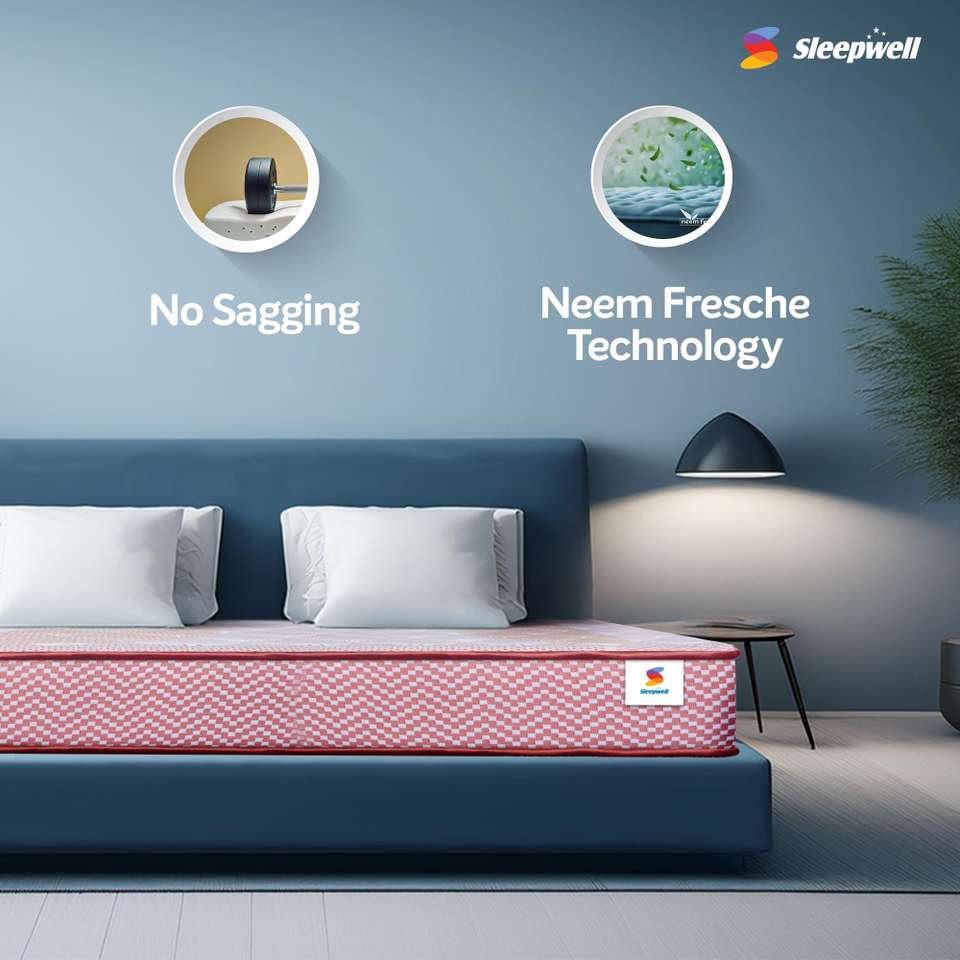 Sleepwell Durafirm Classic, Rebonded Foam, Extra Firm, Quiltec Plush ...