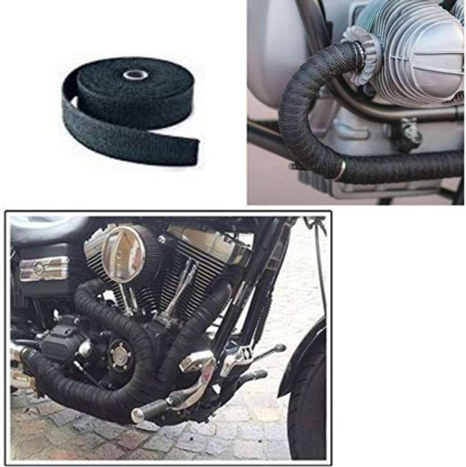 SRPHERE (3 Mtrs) Silencer Wrap Bike Exhaust Heat Shield for TVS Apache ...