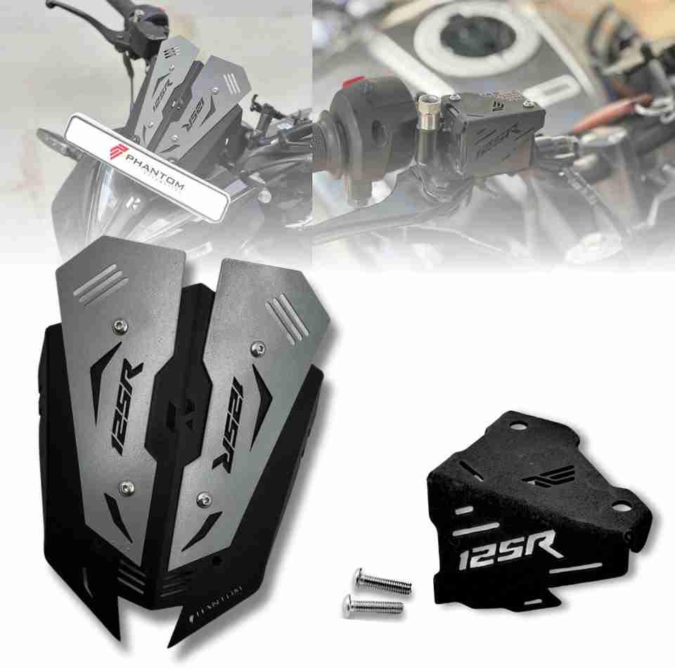 PHANTOM Premium Visor & Front Oil Cap for Hero Xtreme 125R (GREY ...