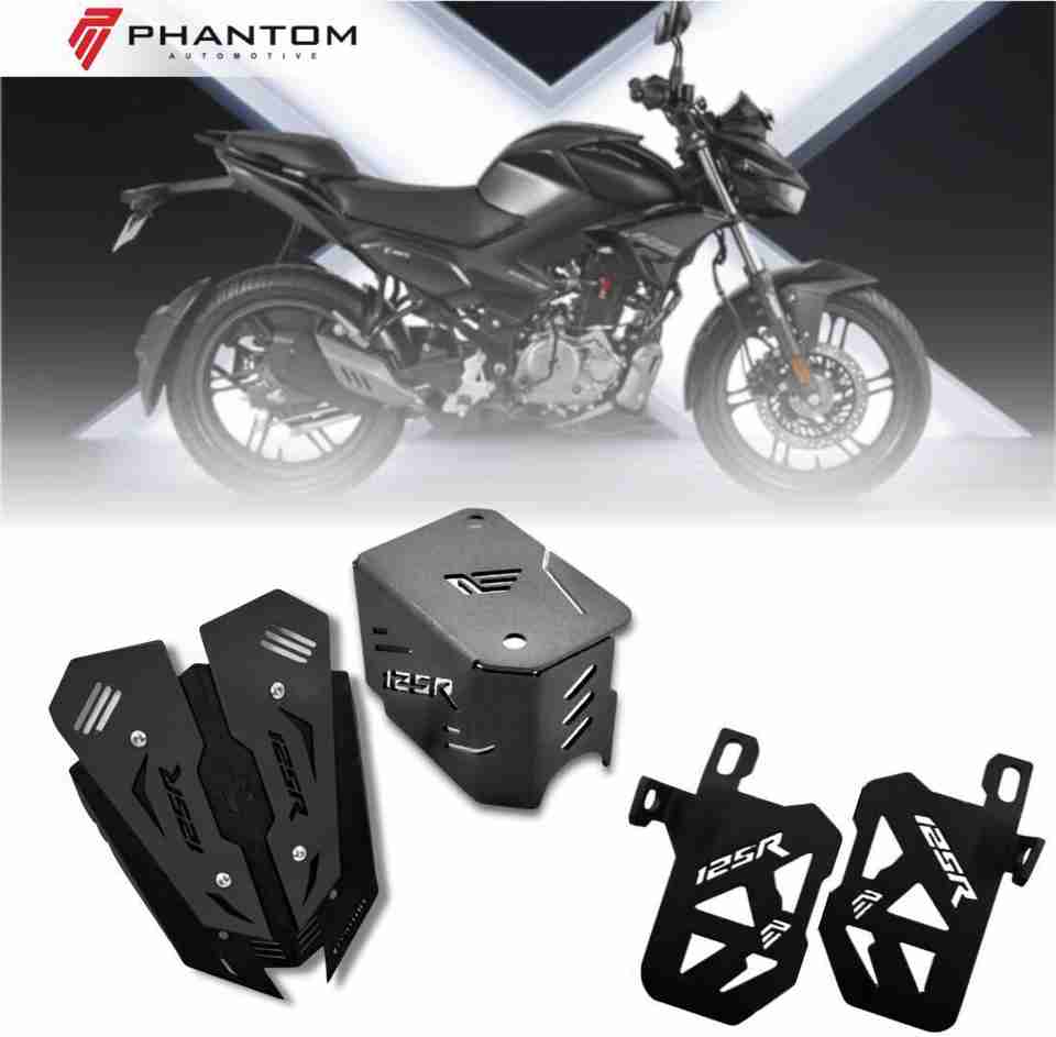PHANTOM Premium Visor Footrest & Front Master Cylinder Guard (Grey)For ...