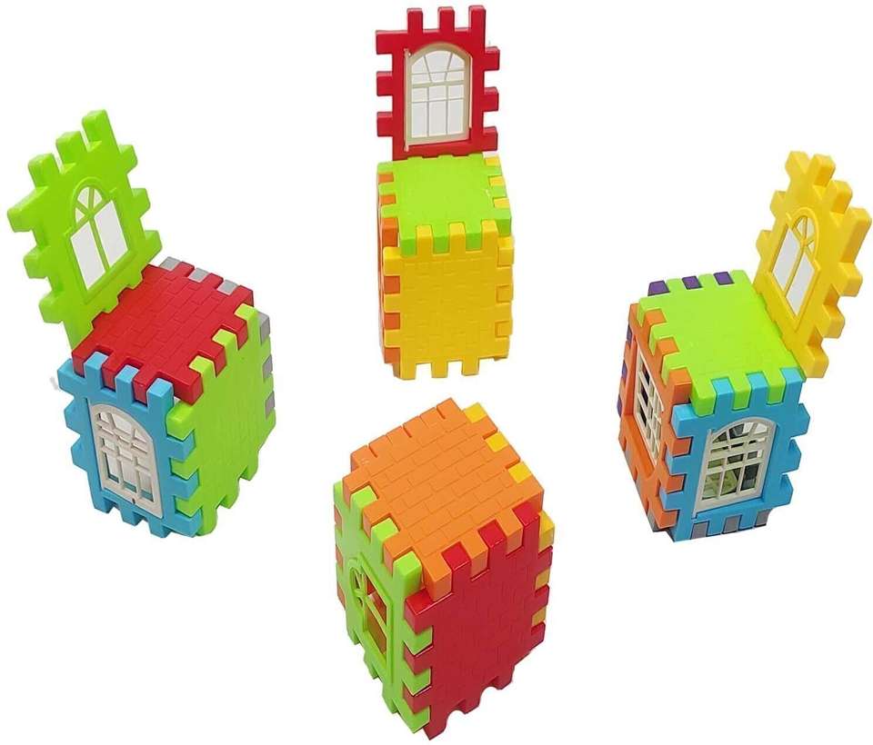 Tick Kids' Fun Building Blocks | Multicolor Interlocking Bricks For ...