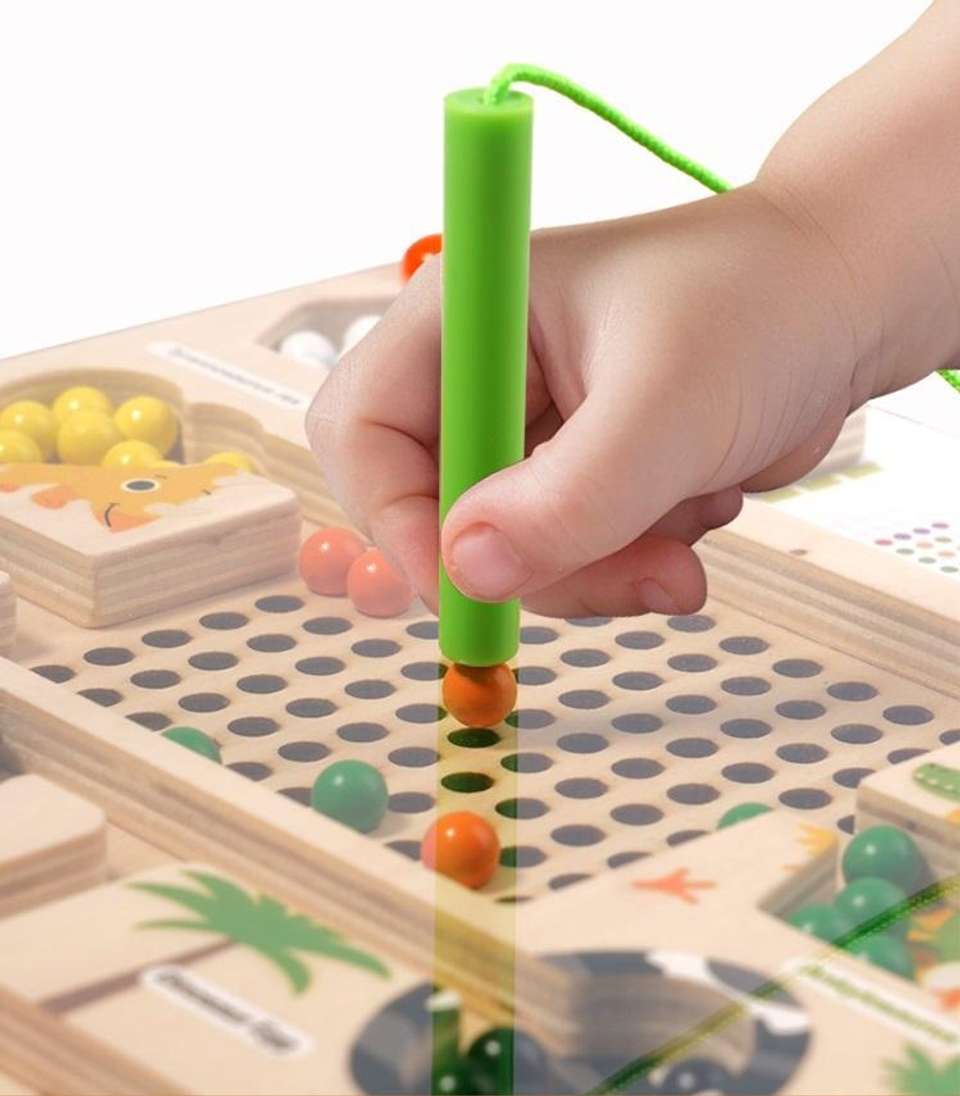 Elektriglow Dinosaur Magnetic Bead Maze Learning Board Educational ...