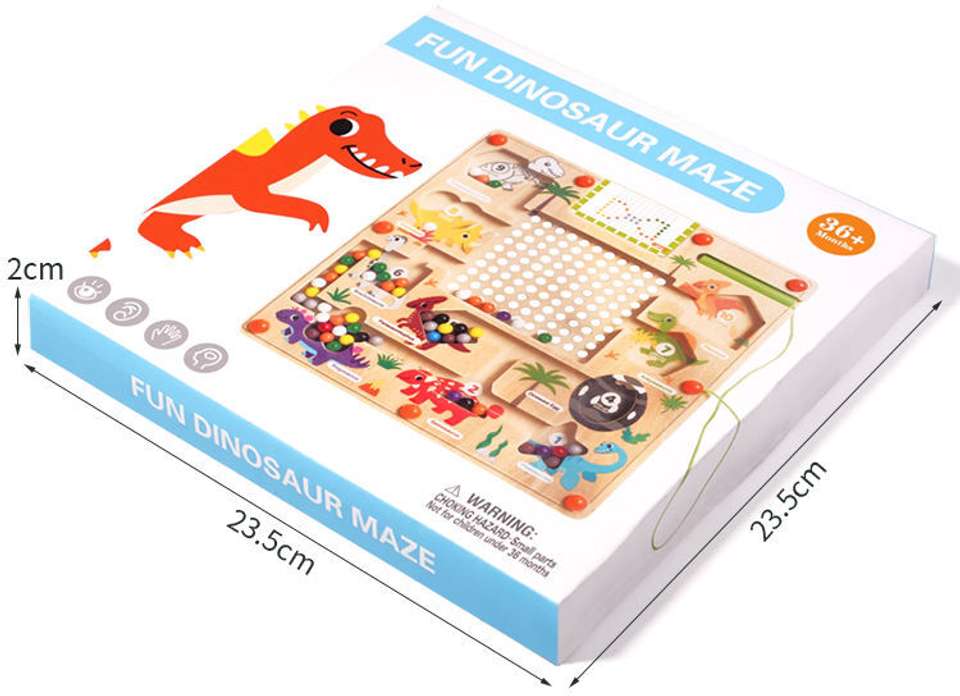 Elektriglow Dinosaur Magnetic Bead Maze Learning Board Educational ...
