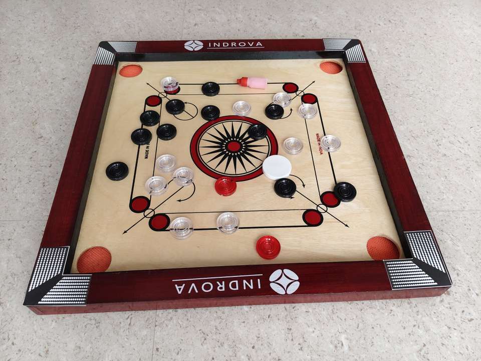INDROVA CARROM BOARD 20 INCH RED FRAME, BEST CARROM BOARD 20 INCH ...