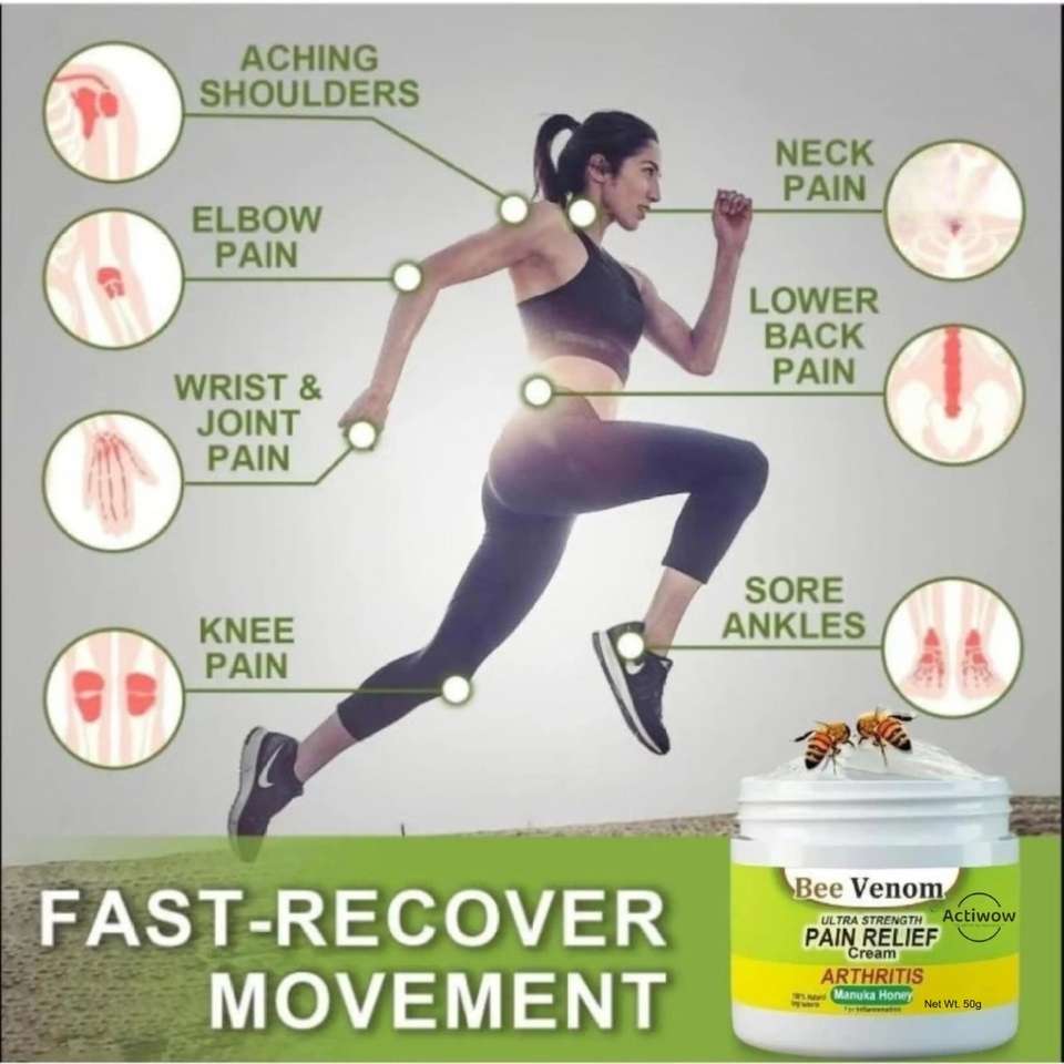 ACTIWOW Bee Venom Pain Relief Cream for Post-Activity Relief Pack of 3 ...