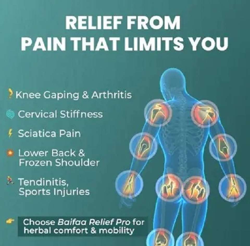 baifaa Relief Pro Herbal Body Pain Oil | Fast-Absorbing Non-Sticky ...