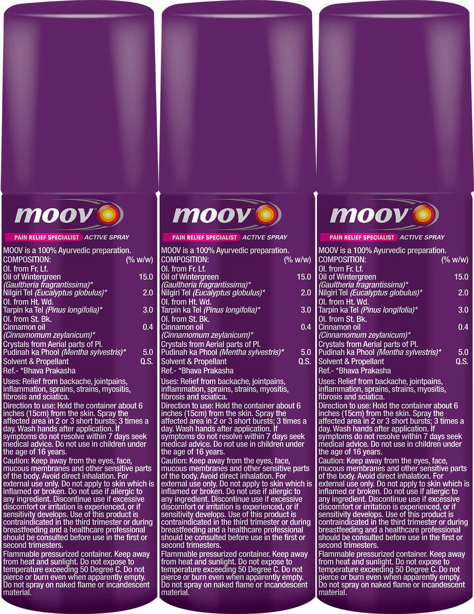 MOOV Instant Pain Relief Spray - 50 g, Pack of 3 Spray - Buy Baby Care ...