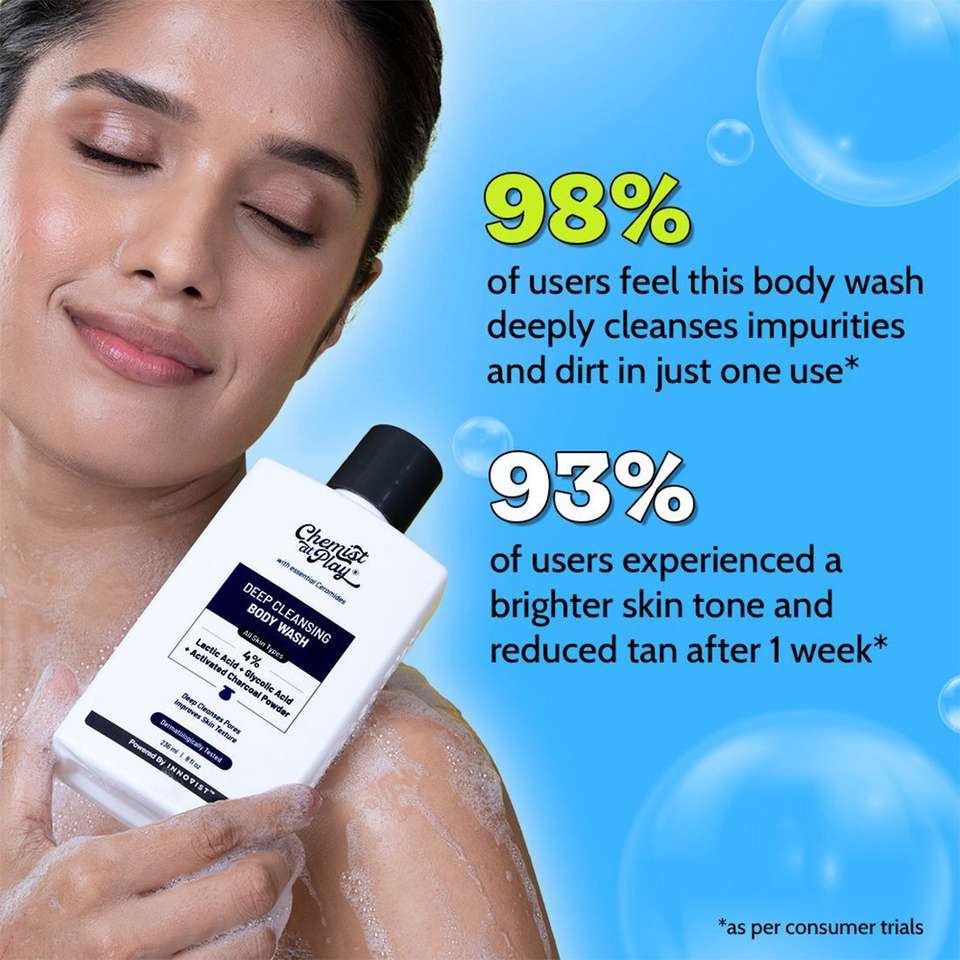 Chemist at Play Deep Cleansing Body Wash with Charcoal, Lactic Acid ...