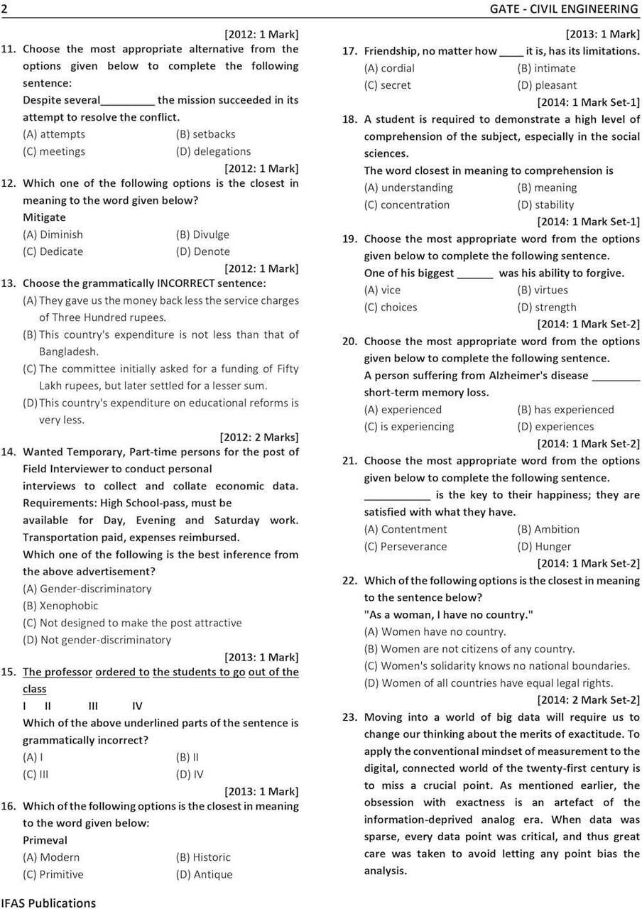 GATE Civil Engineering 2027 - 30 Years Previous Year Solved Papers ...