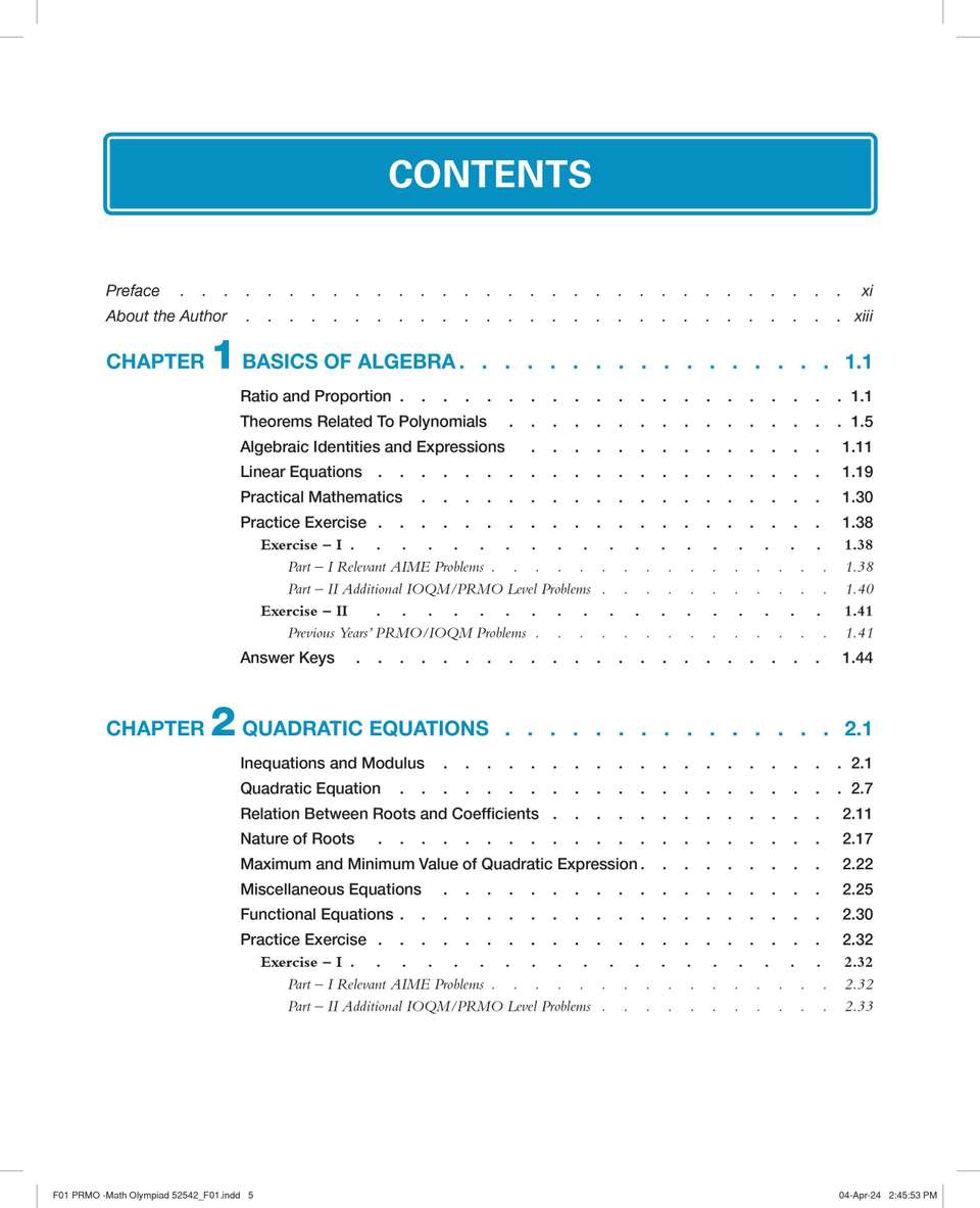 IOQM Mathematics, 4th Edition |Class 8-12| JEE Main/JEE Advanced,AIME ...