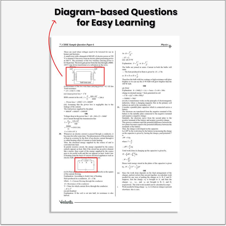 Vedantu CBSE Class 12 Physics Sample Question Papers 2026 Exam - 10 ...