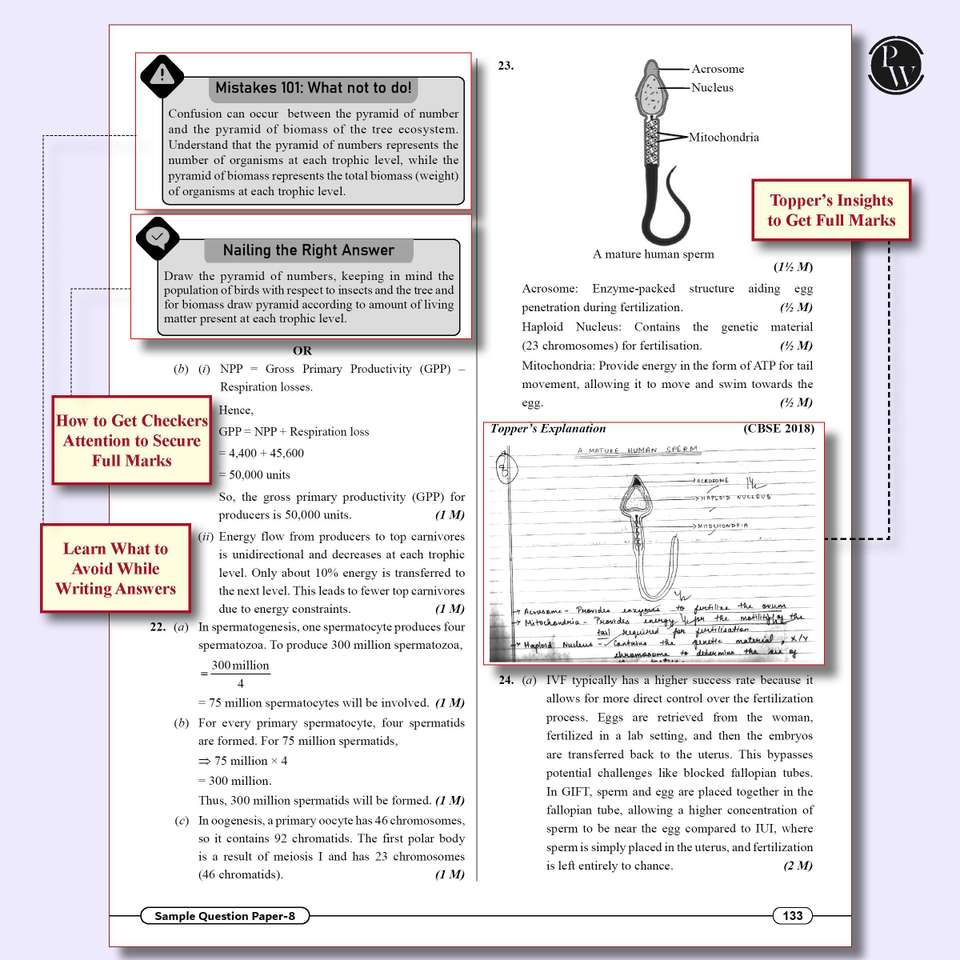 PW CBSE 12 Sample Question Papers Class 12 2025-26 - Phy, Chem, Bio ...