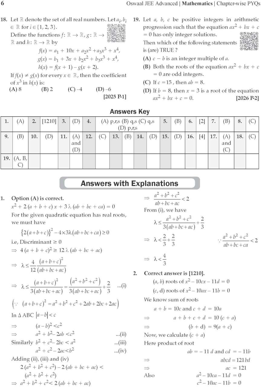 JEE Advanced Mathematics | Chapter-wise 21 Previous Years Solved Papers ...
