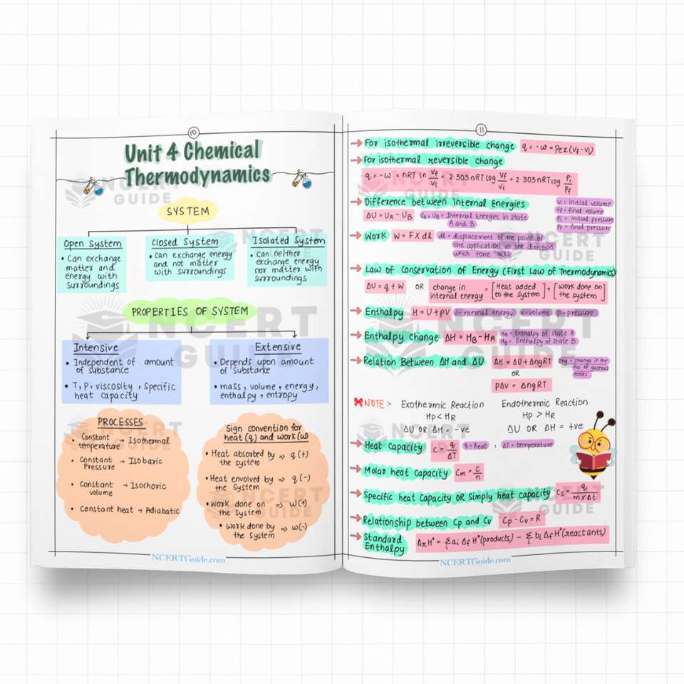 JEE Chemistry Formula Sheet + Short Notes | Handwritten & Colorful ...