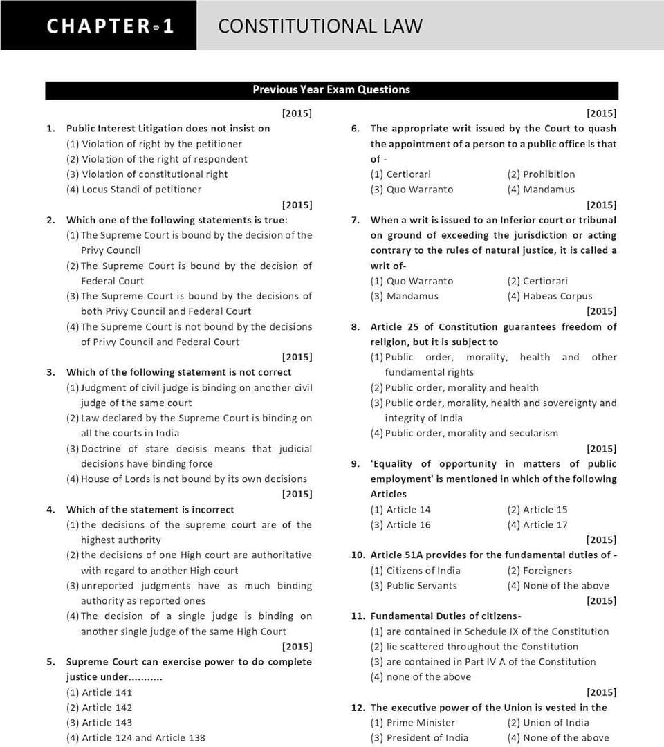 CLAT PG PYQ - CLAT PG PYQ Book with 11 Previous Year Solved Papers ...