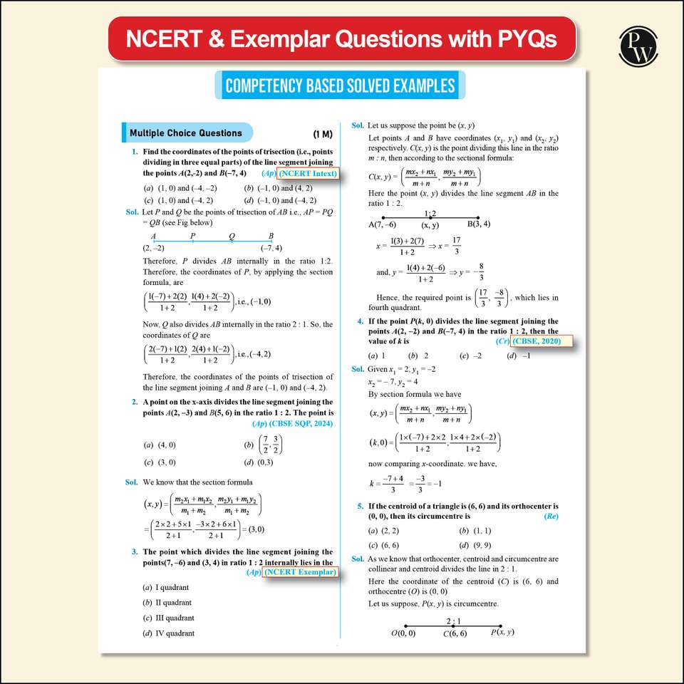 PW CBSE Class 10 Mathematics Made Easy Handwritten Notes with Question ...