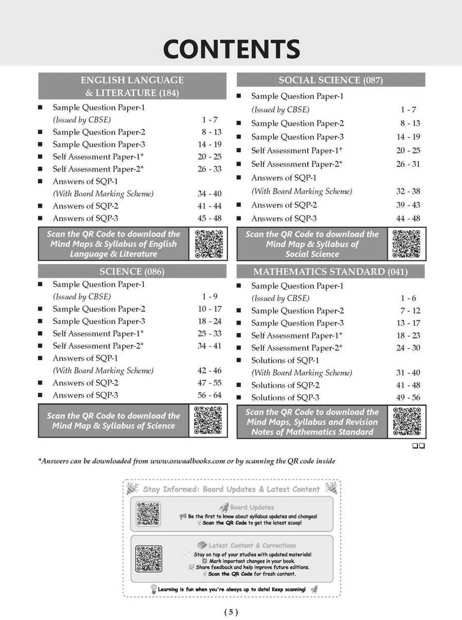 Oswaal Cbse 20 Combined Sample Question Papers Class 10: Buy Oswaal ...