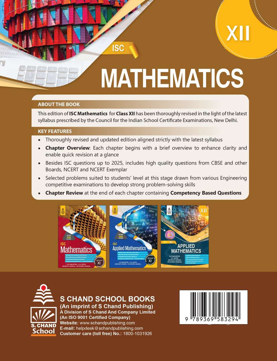 S. Chand ISC Mathematics for Class 12 (XII) - As Per 2027 Syllabus ...