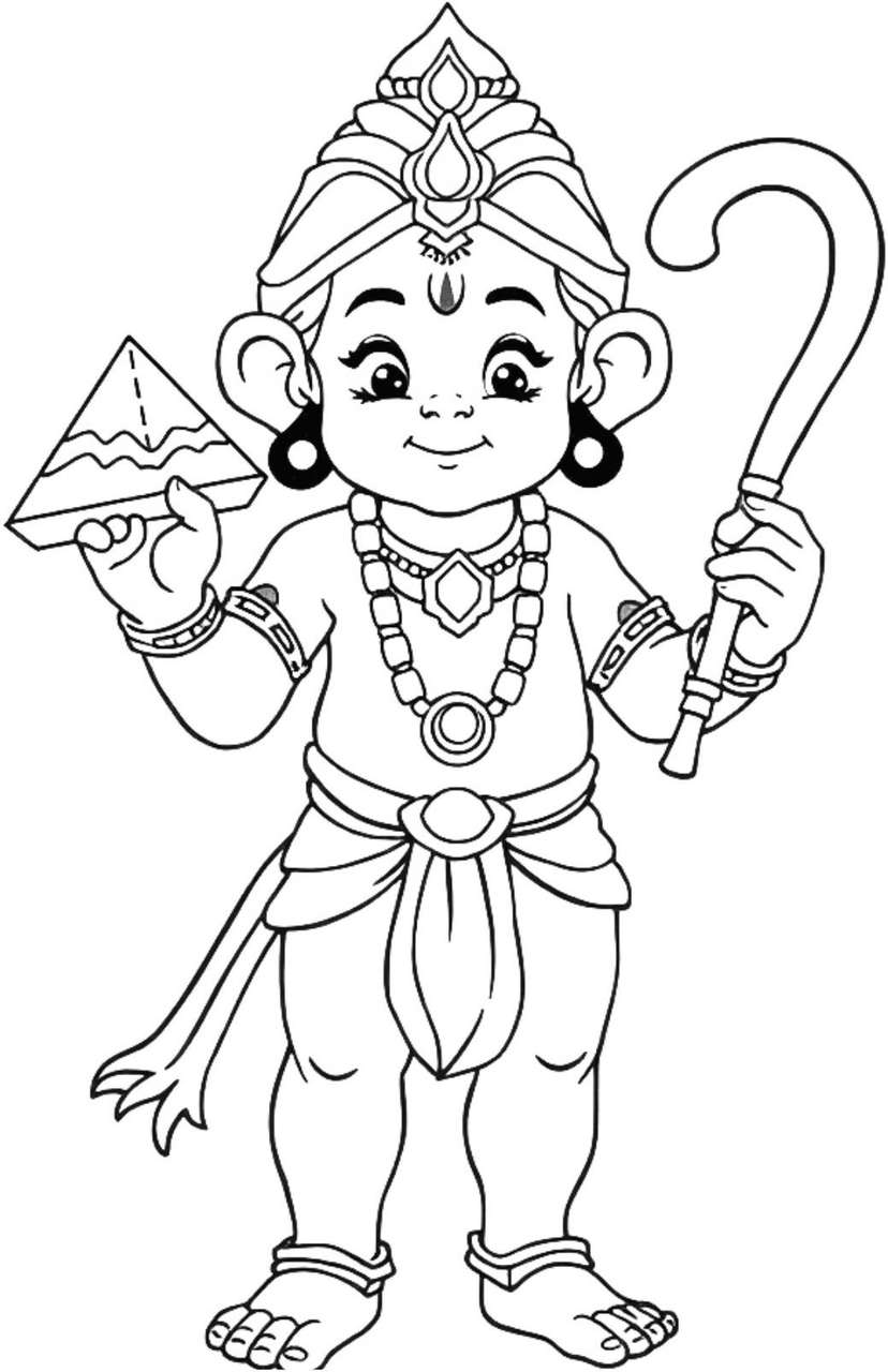 Hindu Gods & Goddesses Coloring Book for Kids Radha, Laxmi, Shiva More ...