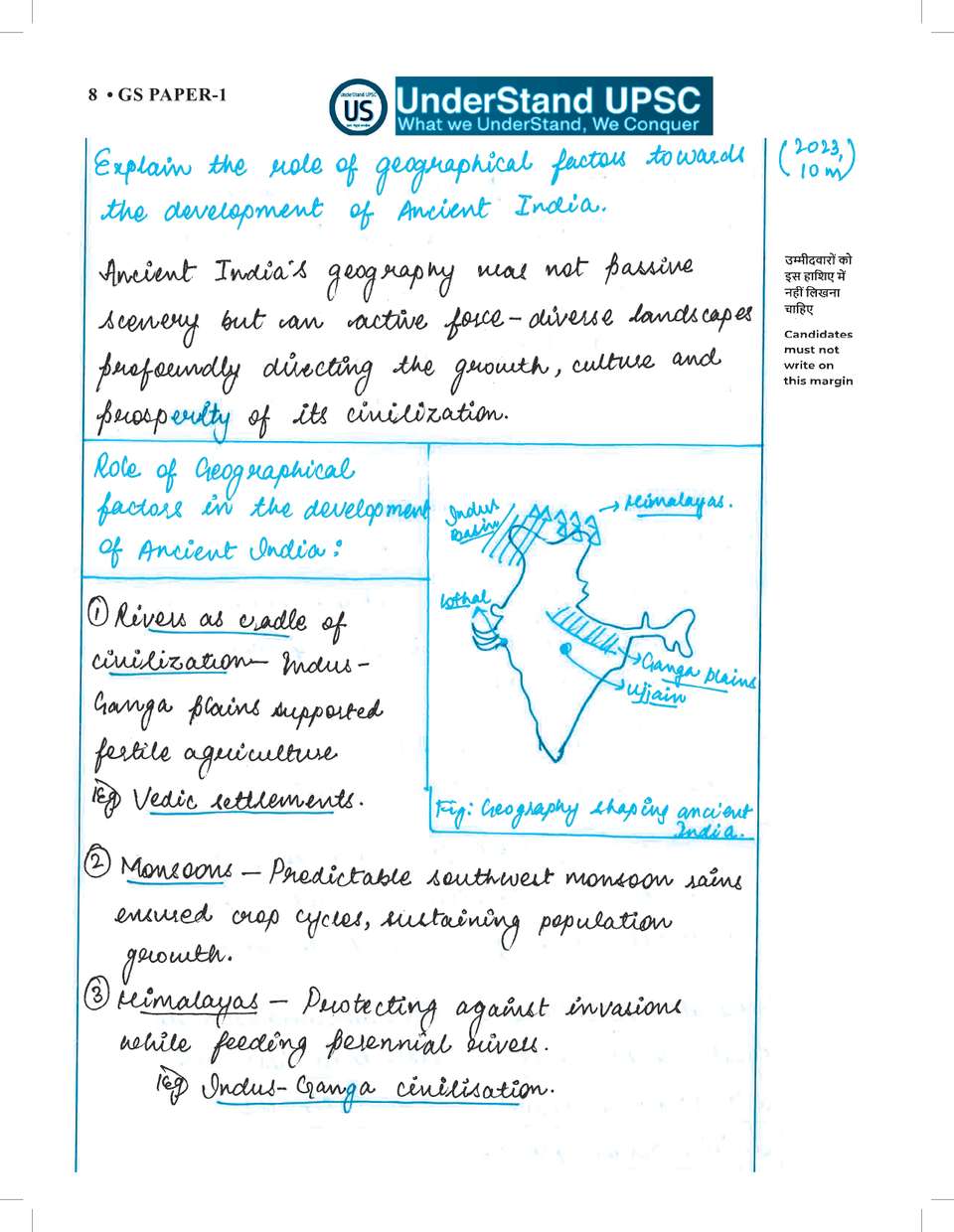 UPSC Conquer Mains PYQs 300+ Handwritten Notes Model Answers Book for ...