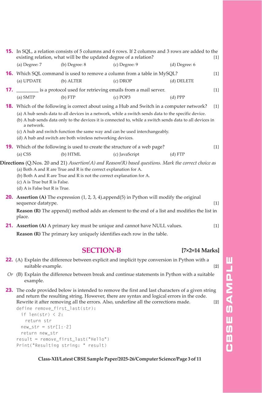 Arihant i-Succeed CBSE Sample Question Papers 2026 Computer Science ...