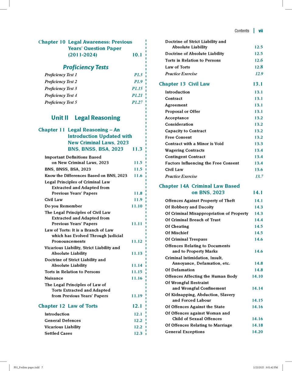 LA/LR Legal Awareness and Legal Reasoning (2025-26) | For CLAT, SLAT ...