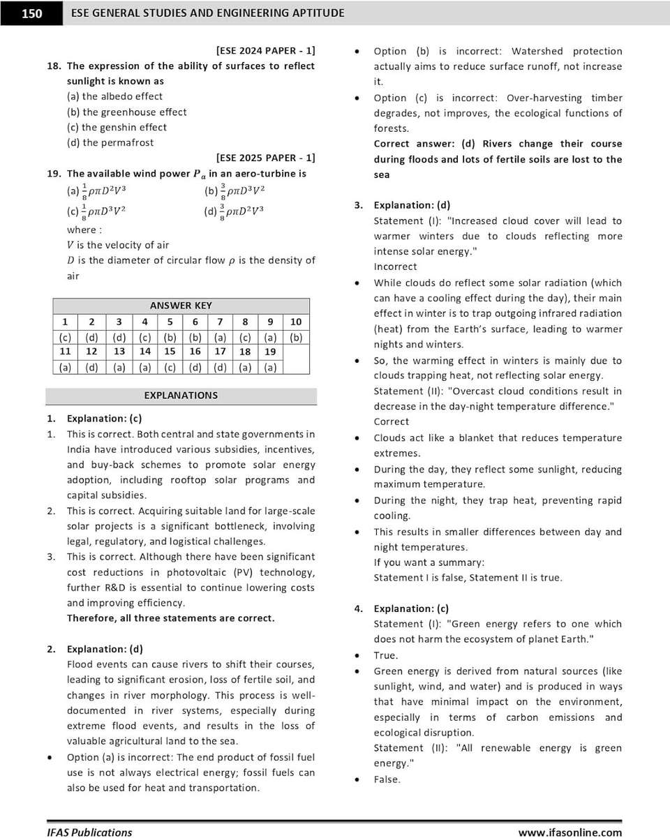 ESE 2026 General Studies - Engineering Aptitude - Preliminary ...