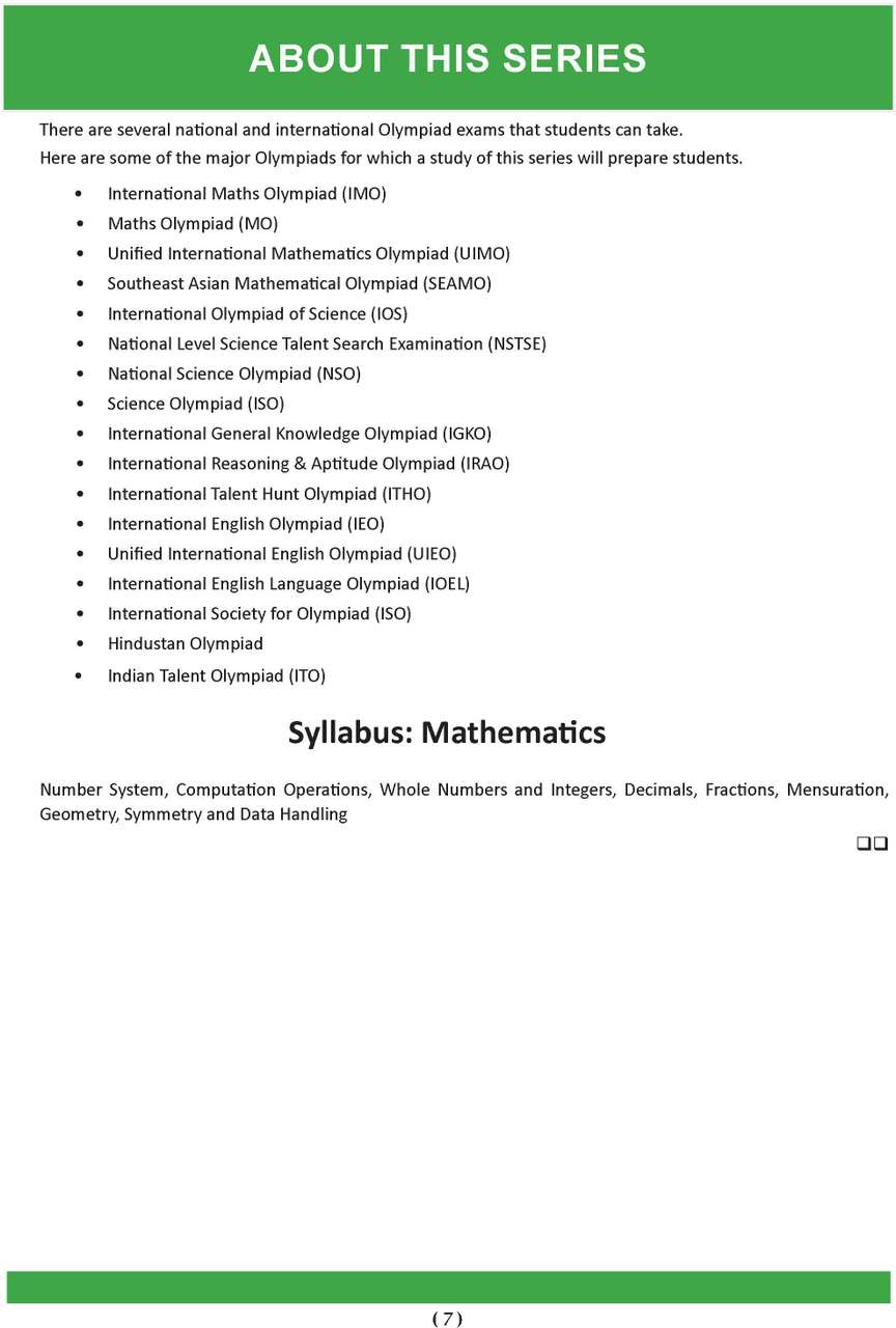 One For All Olympiad Workbook Class 6 (Set of 3 Books) Maths, Science ...