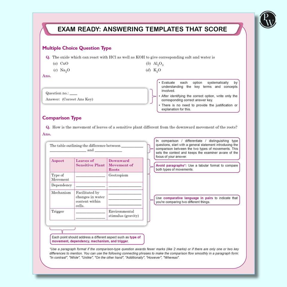 Pw Cbse Class 10 Sample Papers Science ?for 2025 - 2026 Board Exam | 1 ...