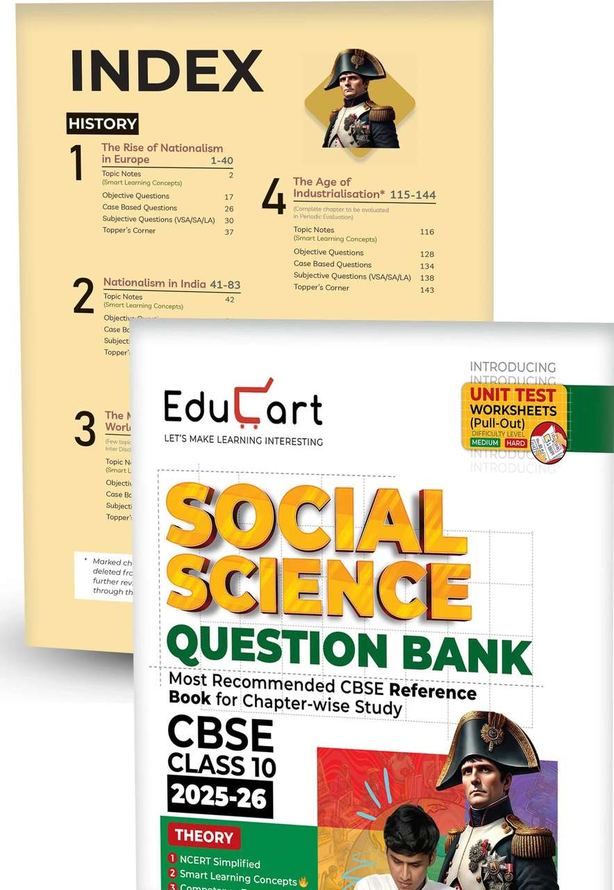 Educart Cbse Class 10 Question Bank Science, Mathematics & Social ...