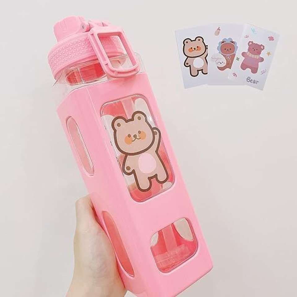 CORRUPTAK Water Bottle with Straw and Sticker 700 ml Water Bottle 700 ...