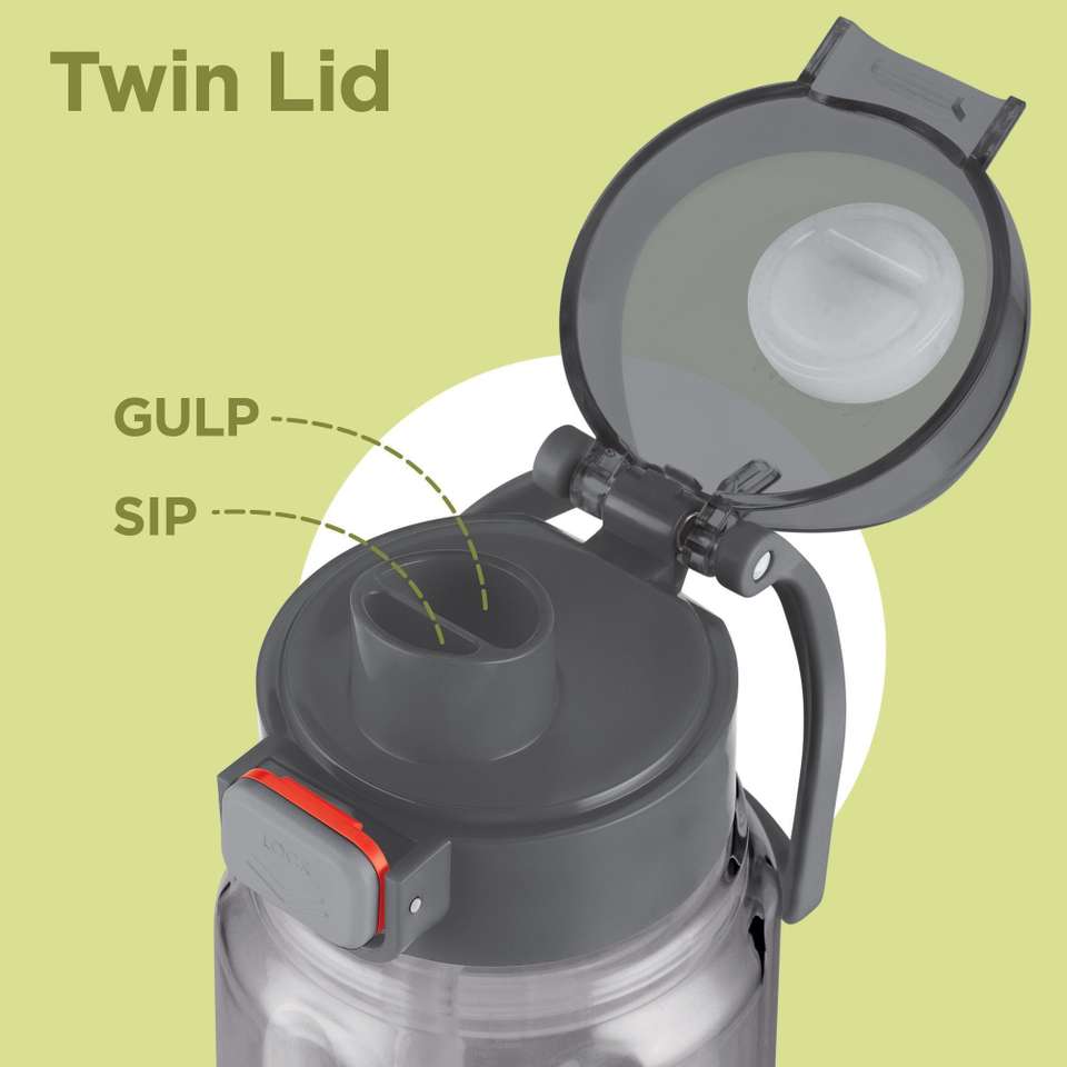 MILTON Aston 1000 Water Bottle 1 ltr Plastic Sip & Gulp Lid, for Office ...